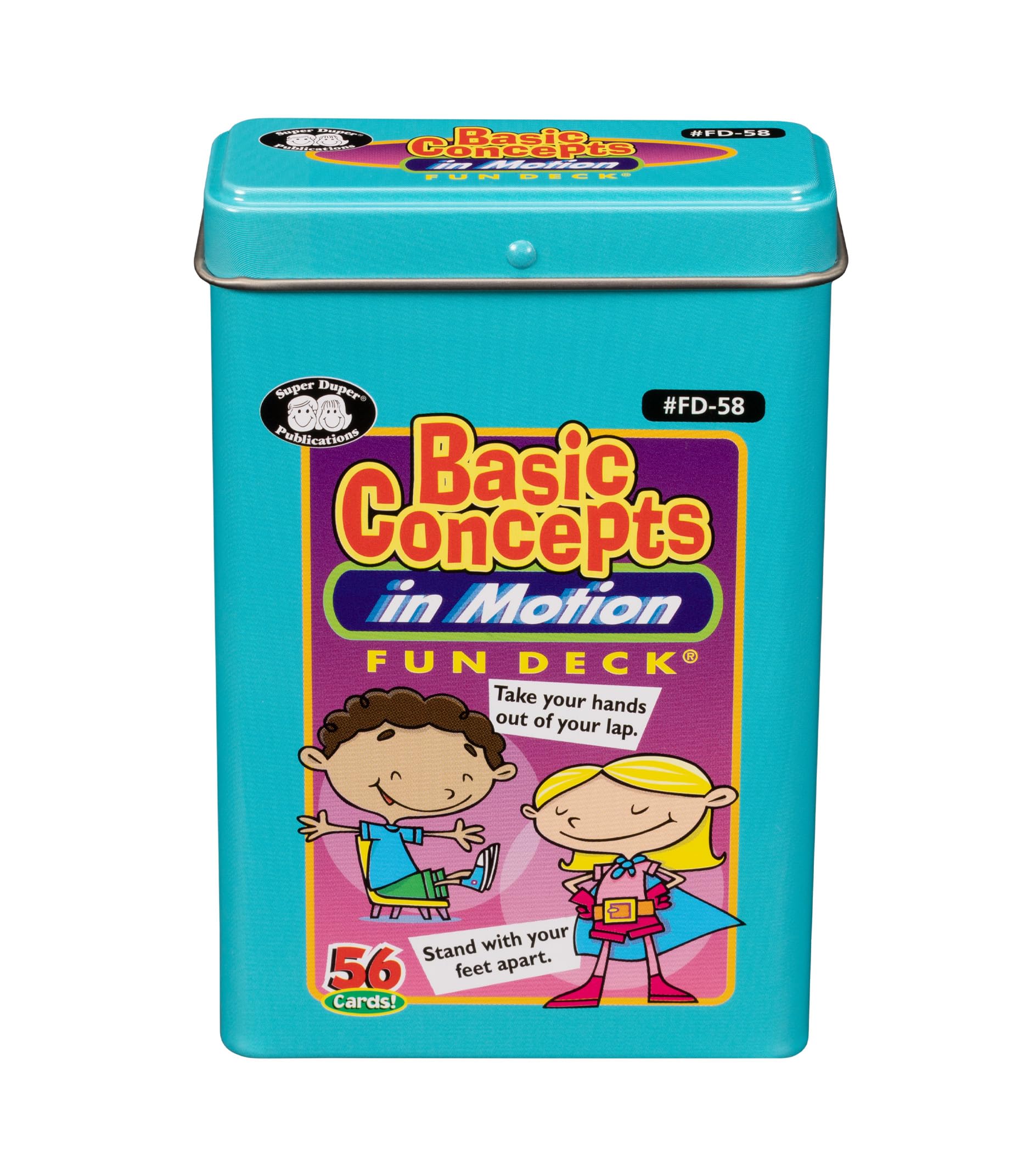 Super Duper Publications | Basic Concepts in Motion Fun Deck Flash Cards | Educational Learning Resource for Children