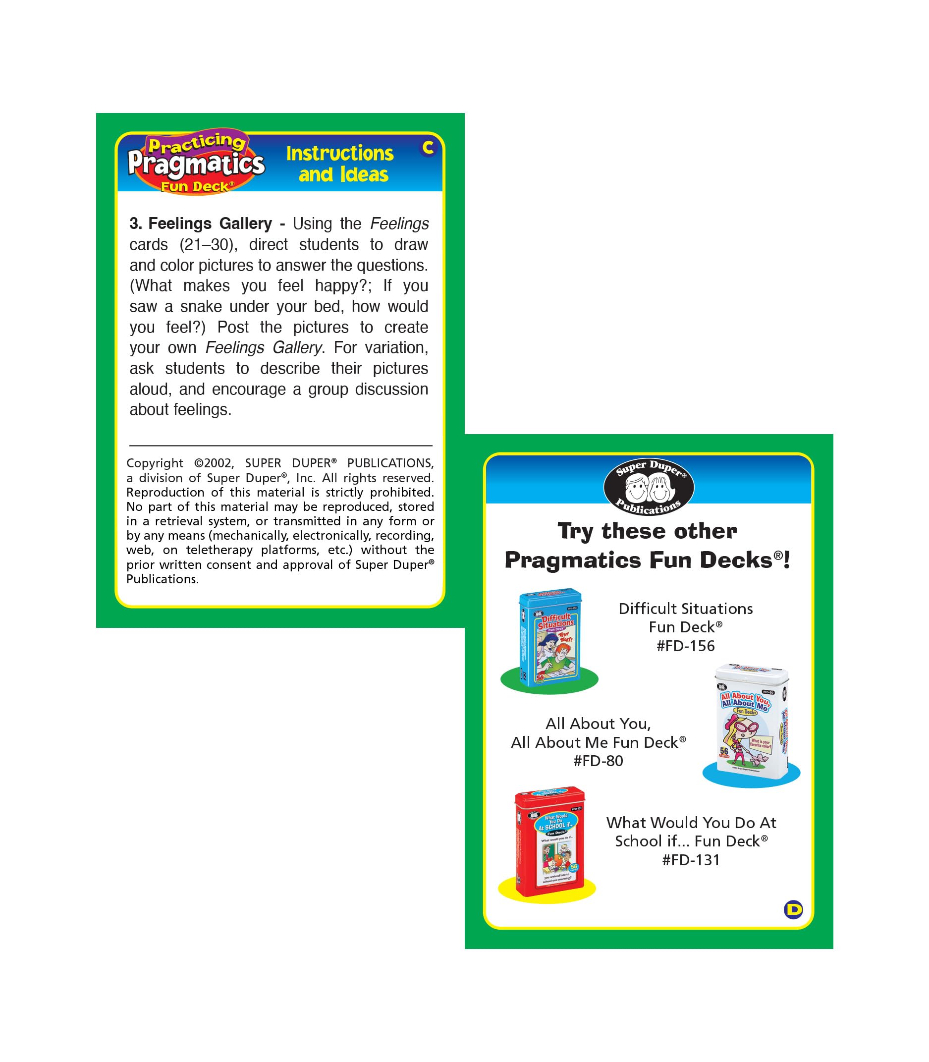 Super Duper Publications | Practicing Pragmatics Fun Deck | Conversation and Social Skills Flash Cards | Educational Learning Materials for Children