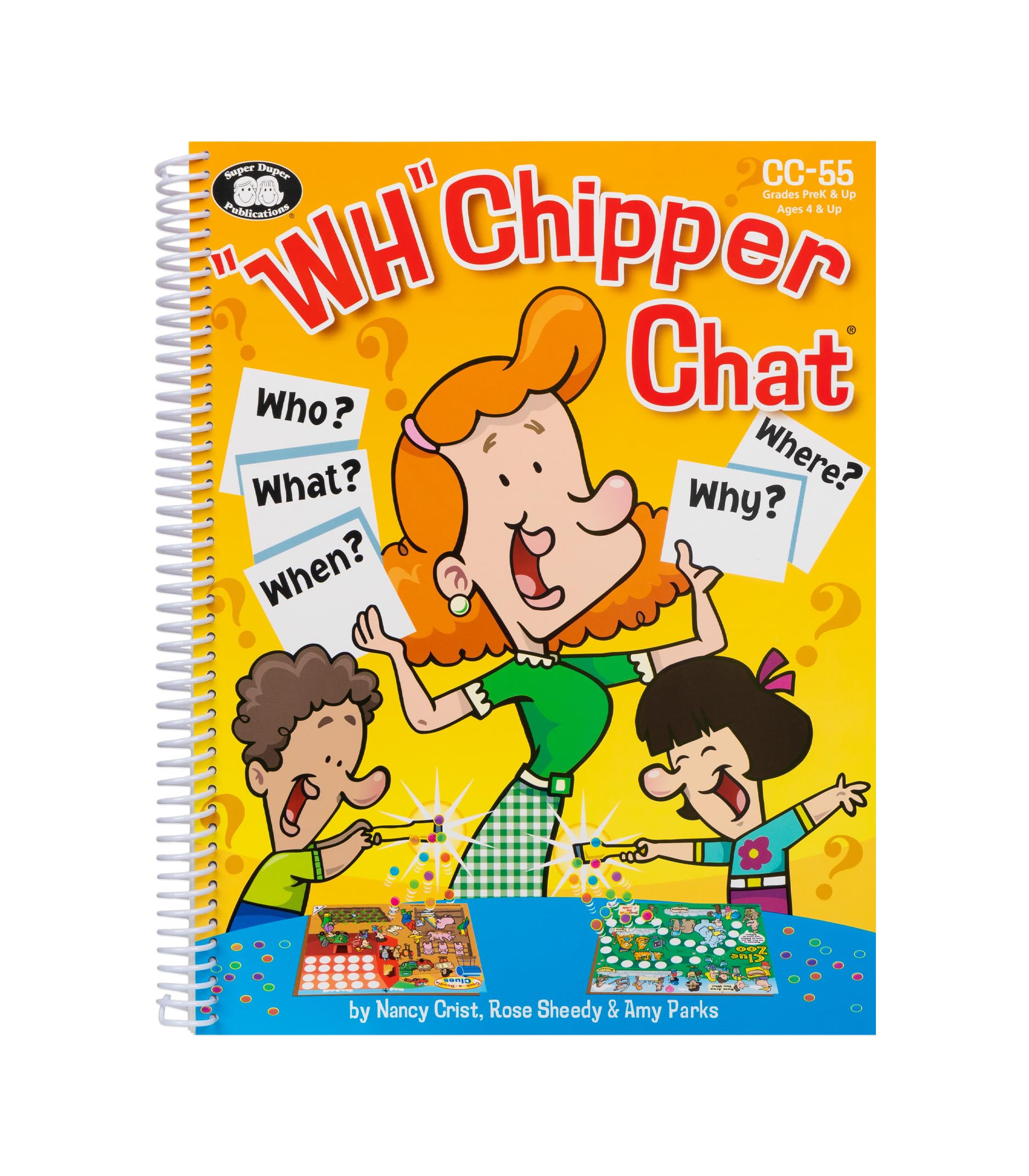 Super Duper Publications | WH Chipper Chat® Magnetic Game with Magic Wand | Educational Learning Resource for Children