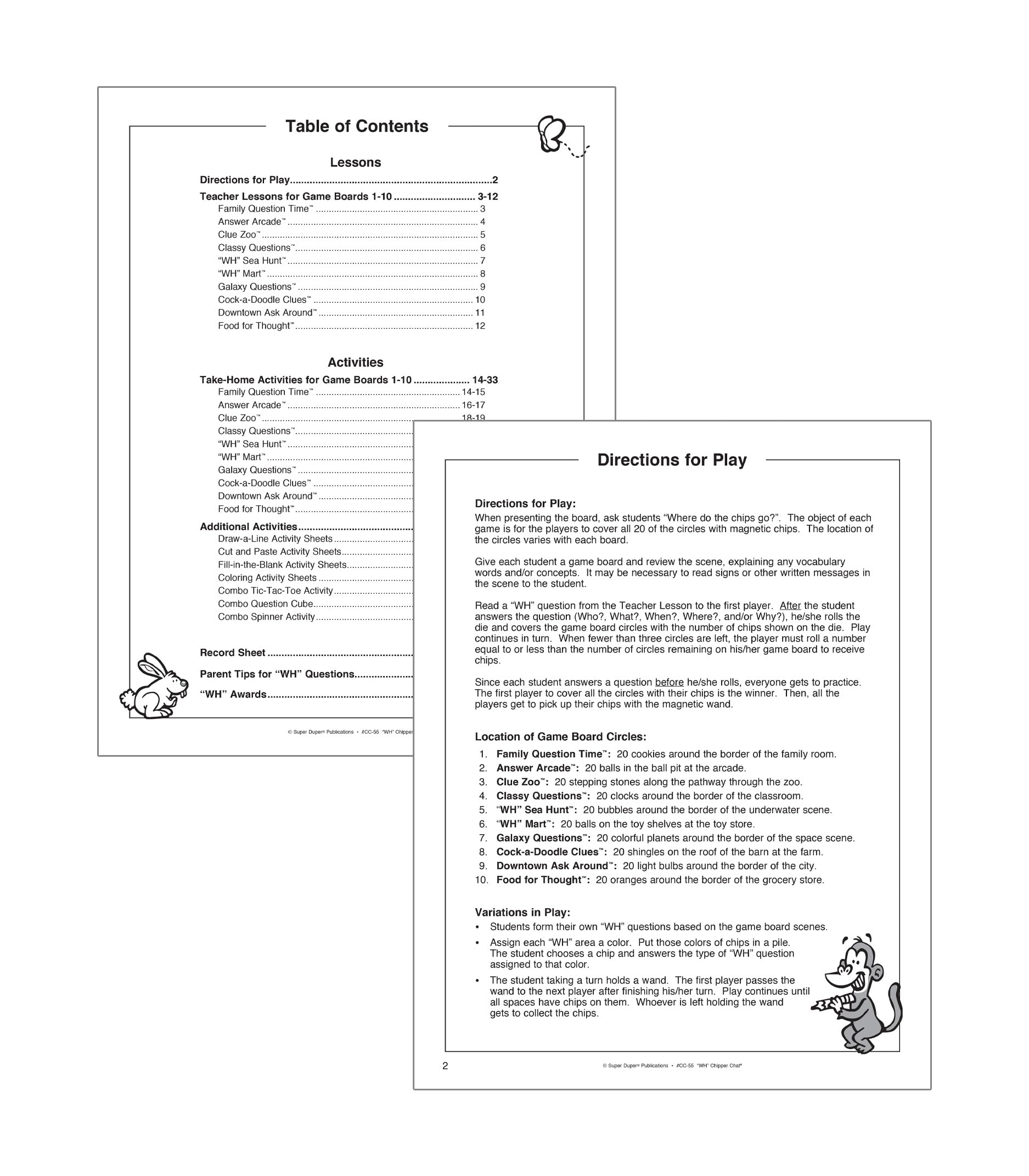 Super Duper Publications | WH Chipper Chat® Magnetic Game with Magic Wand | Educational Learning Resource for Children