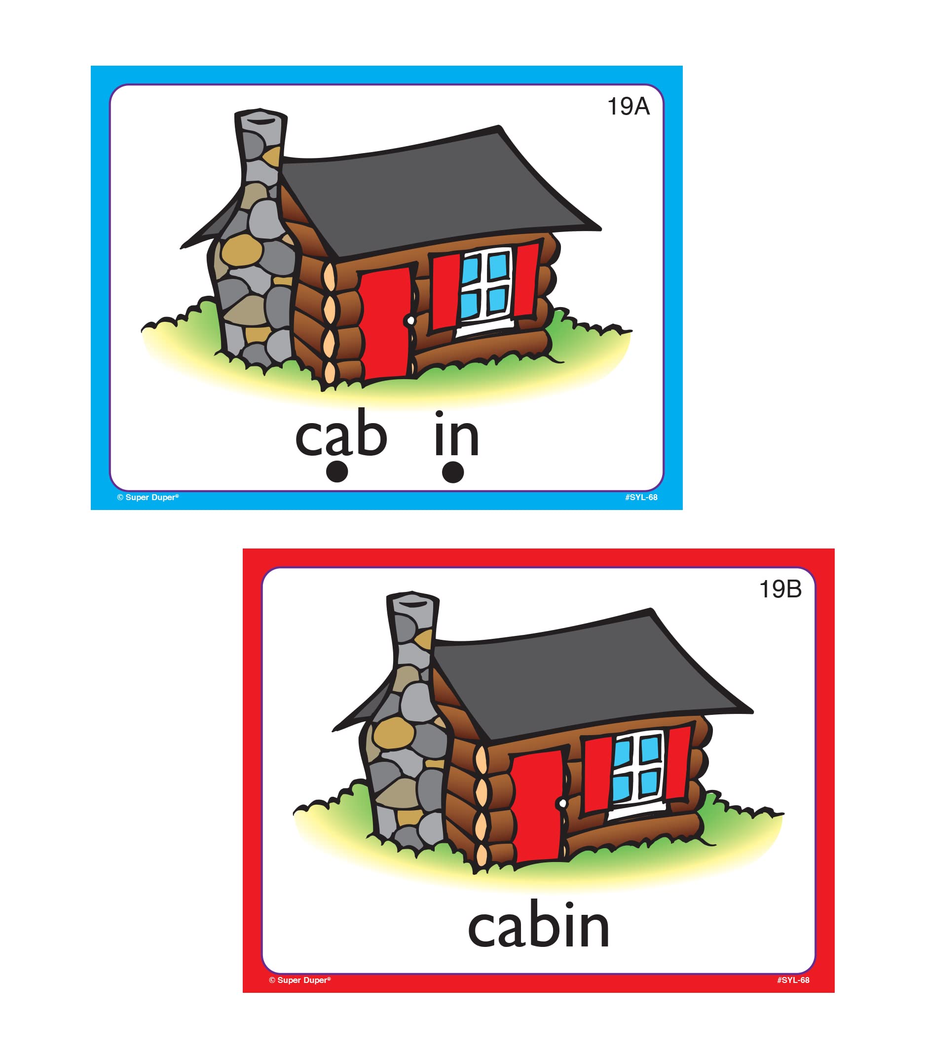 Super Duper Publications | Syllable Drilling Fun Deck Flash Cards for Speech-Language Pathologists | Educational Learning Resource for Children