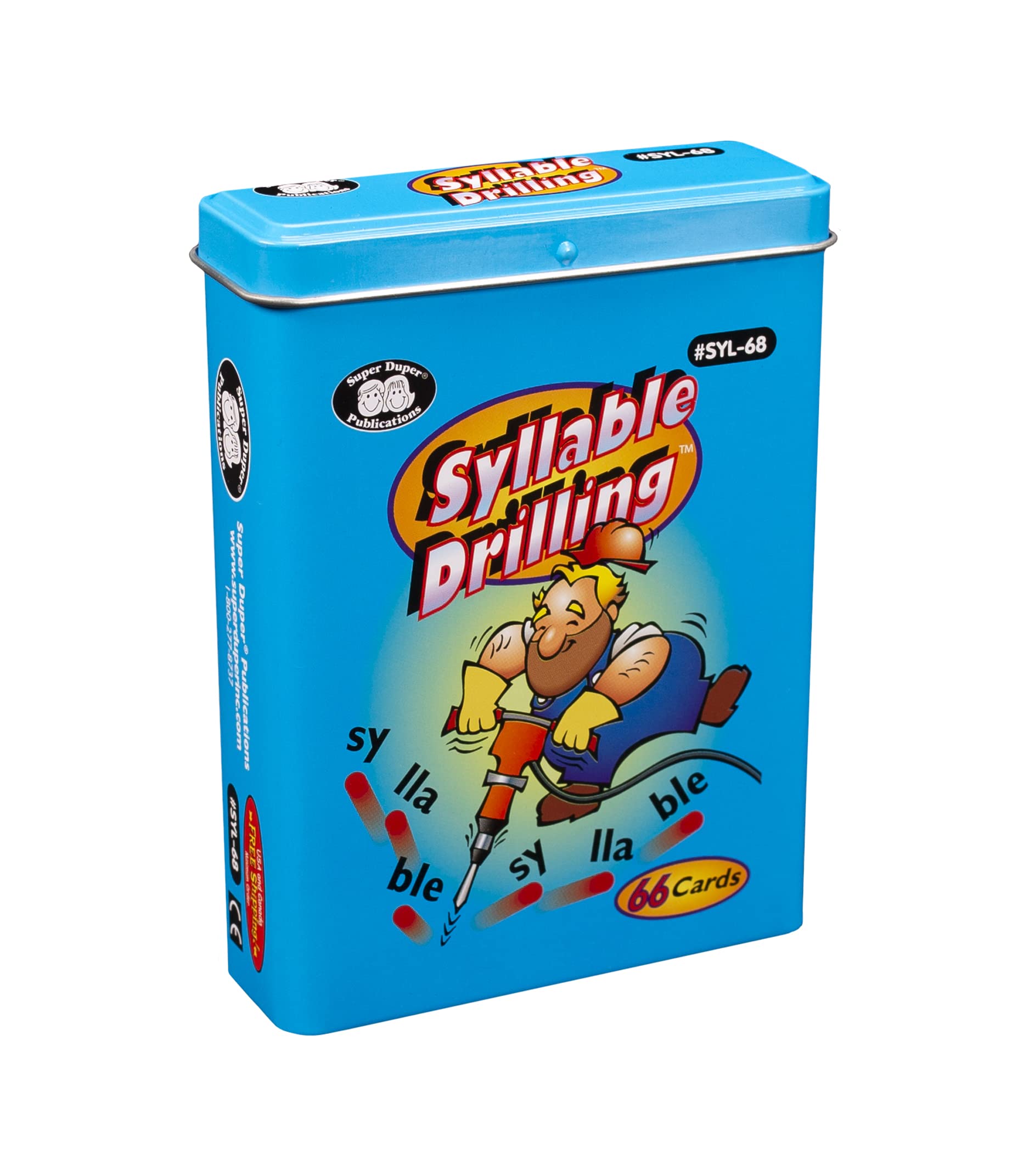 Super Duper Publications | Syllable Drilling Fun Deck Flash Cards for Speech-Language Pathologists | Educational Learning Resource for Children