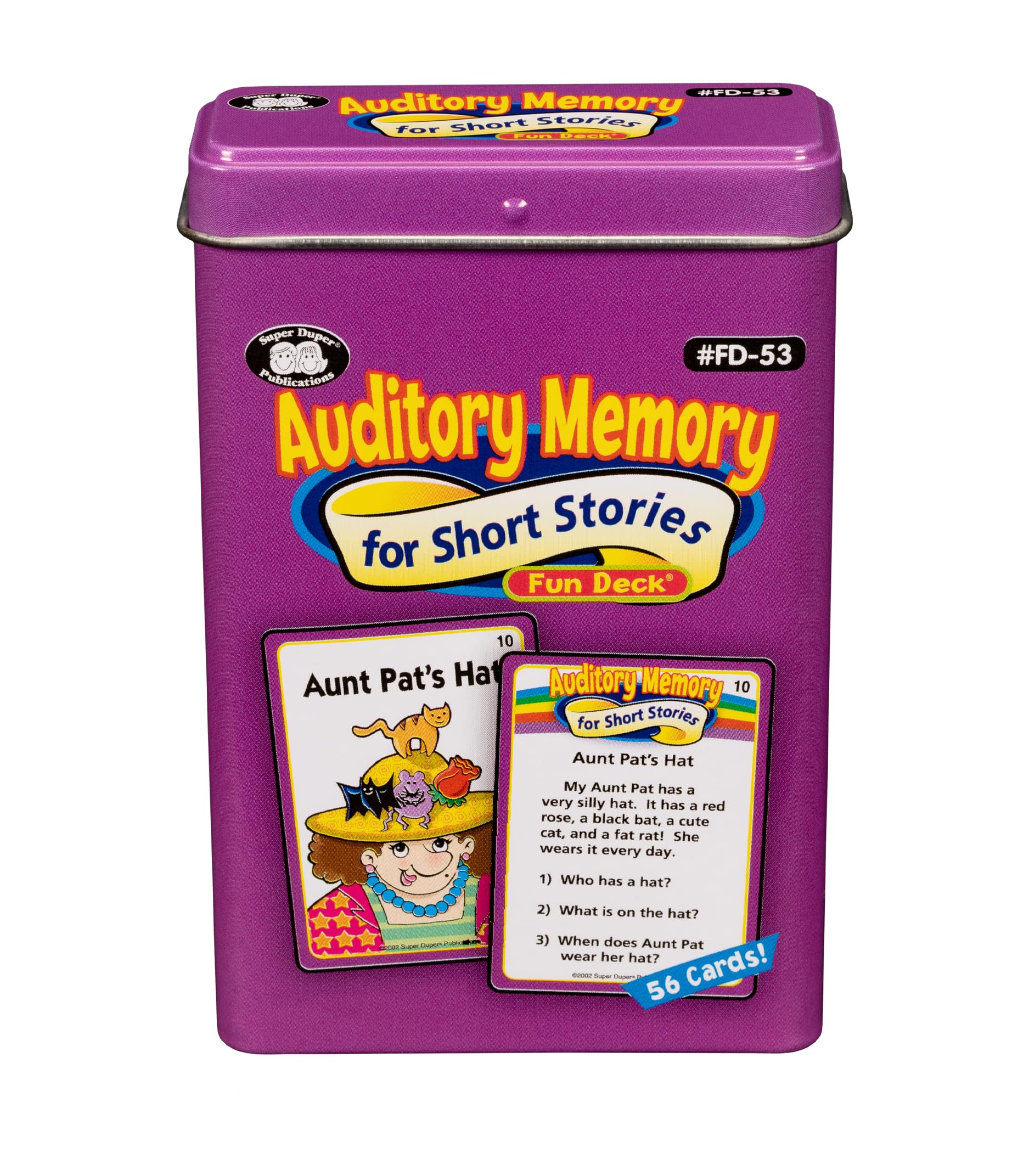 Super Duper Publications | Auditory Memory for Short Stories Fun Deck | Listening Comprehension Flash Cards | Educational Learning Materials for Children