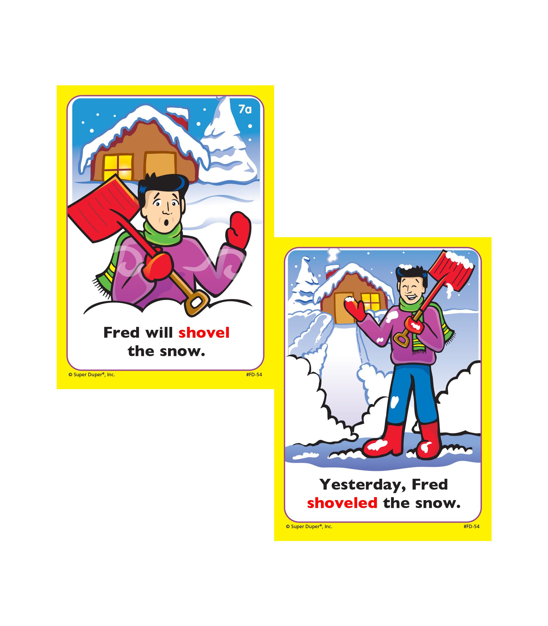 Super Duper Publications | Regular Past Tense Verbs Fun Deck Flash Cards | Educational Learning Resource for Children