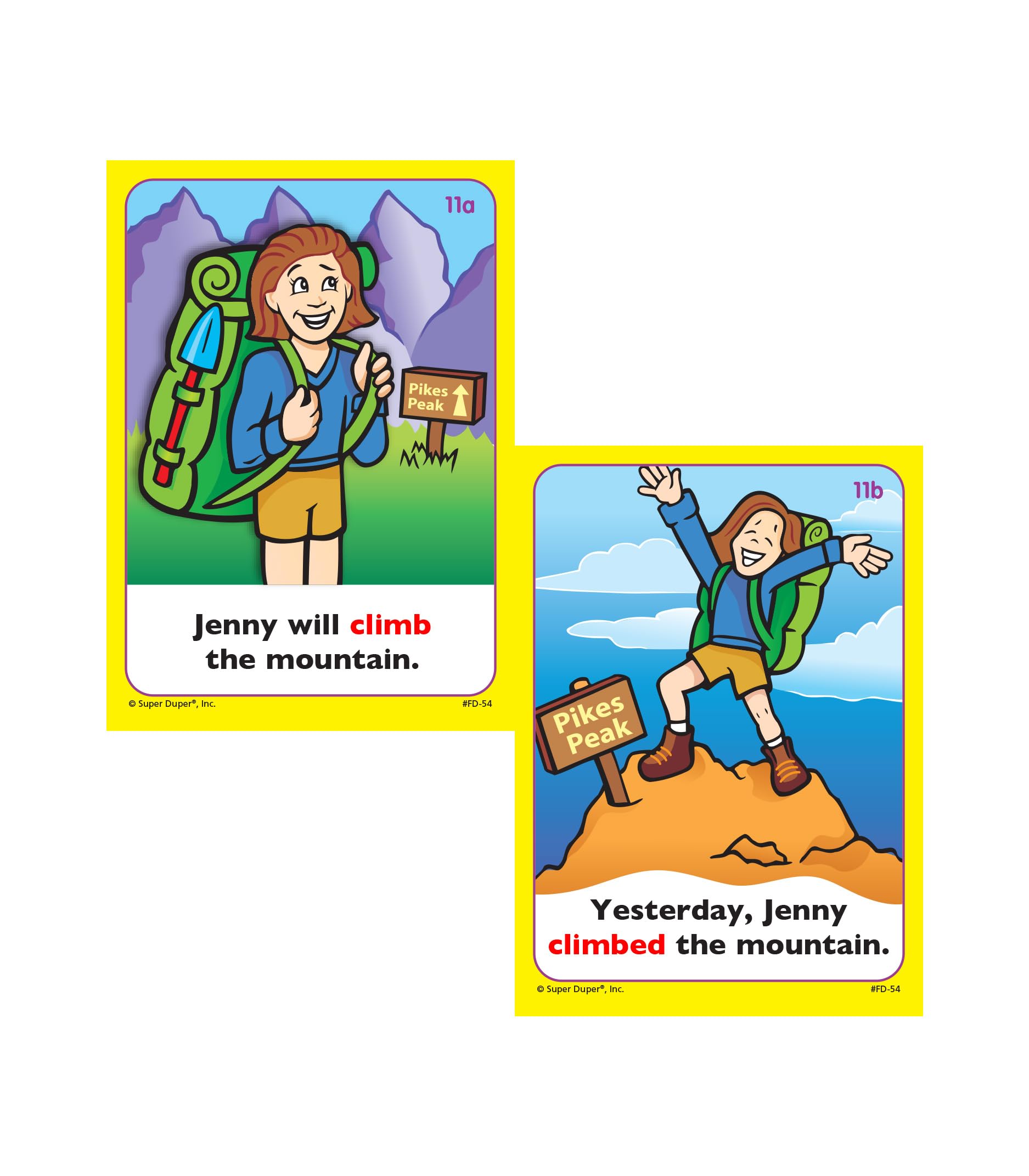 Super Duper Publications | Regular Past Tense Verbs Fun Deck Flash Cards | Educational Learning Resource for Children