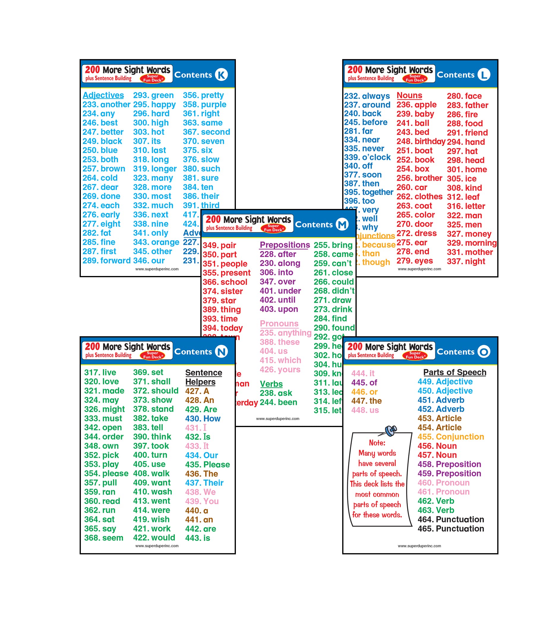 Super Duper Publications | Sight Words Plus Sentence Building Fun Deck Card Bundle | Educational Learning Resource for Children