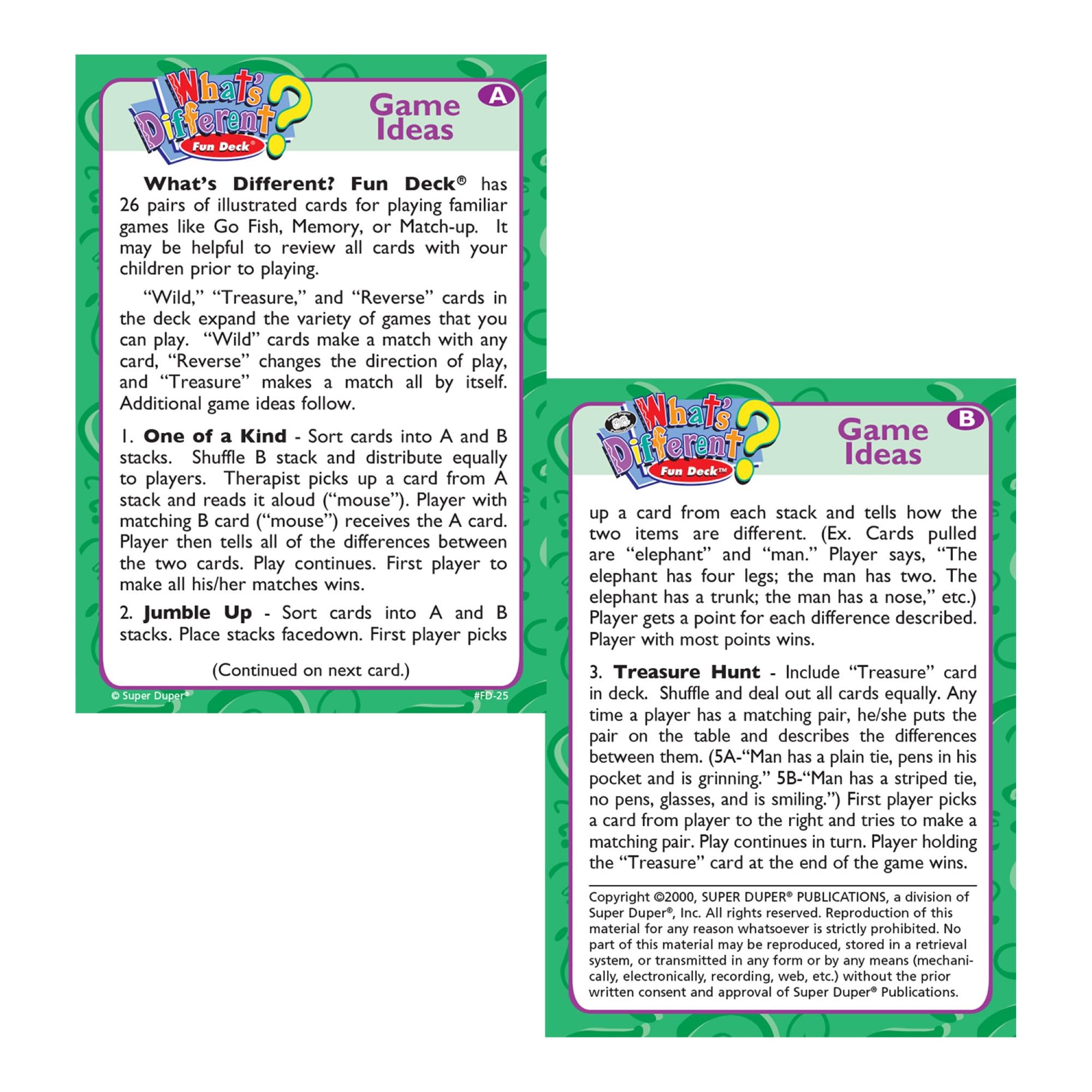 Super Duper Publications | What's Different? Fun Deck Flash Cards | Educational Learning Resource for Children