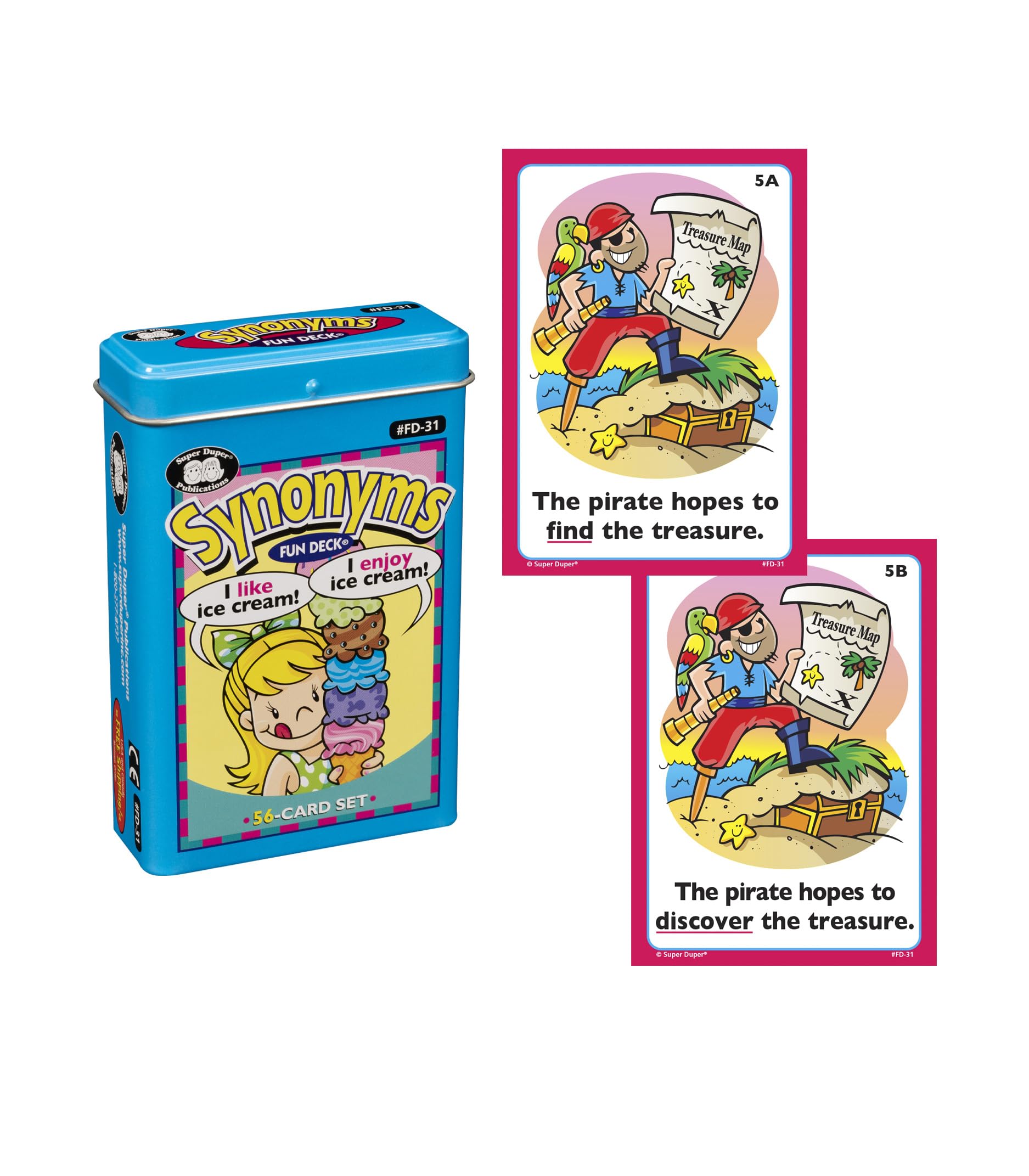 Super Duper Publications | Synonyms Fun Deck Flash Cards | Educational Learning Resource for Children