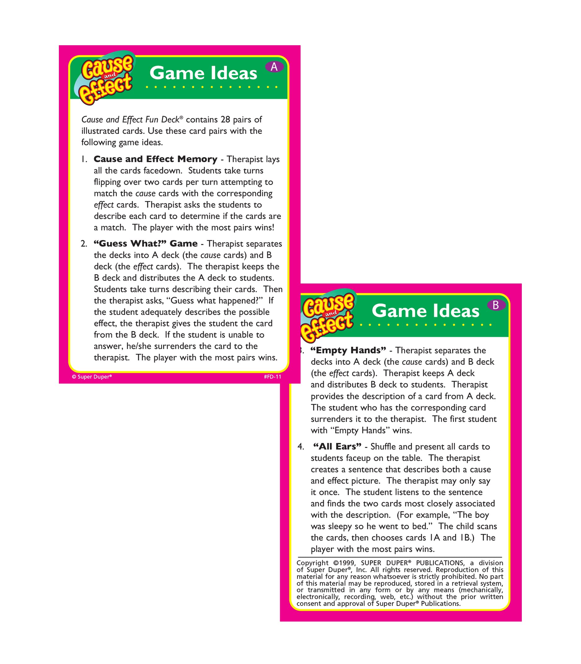 Super Duper Publications | Cause and Effect Fun Deck | Predicting Outcomes Flash Cards | Educational Learning Materials for Children