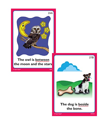 Super Duper Publications | Pigs & Pals Preposition Fun Deck Flash Cards | Educational Learning Resource for Children