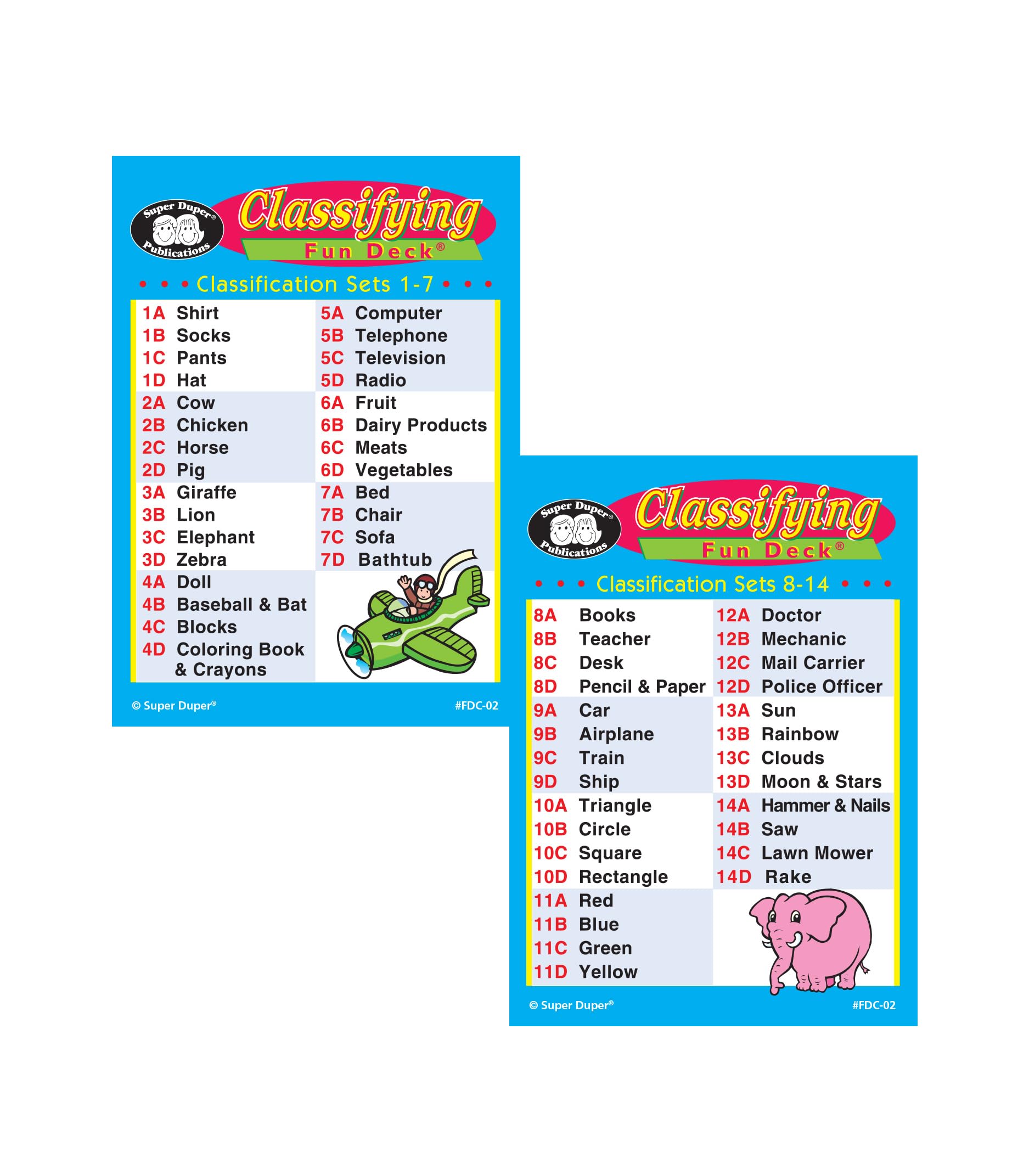 Super Duper Publications | Classifying Fun Deck Flash Cards | Educational Learning Resource for Children