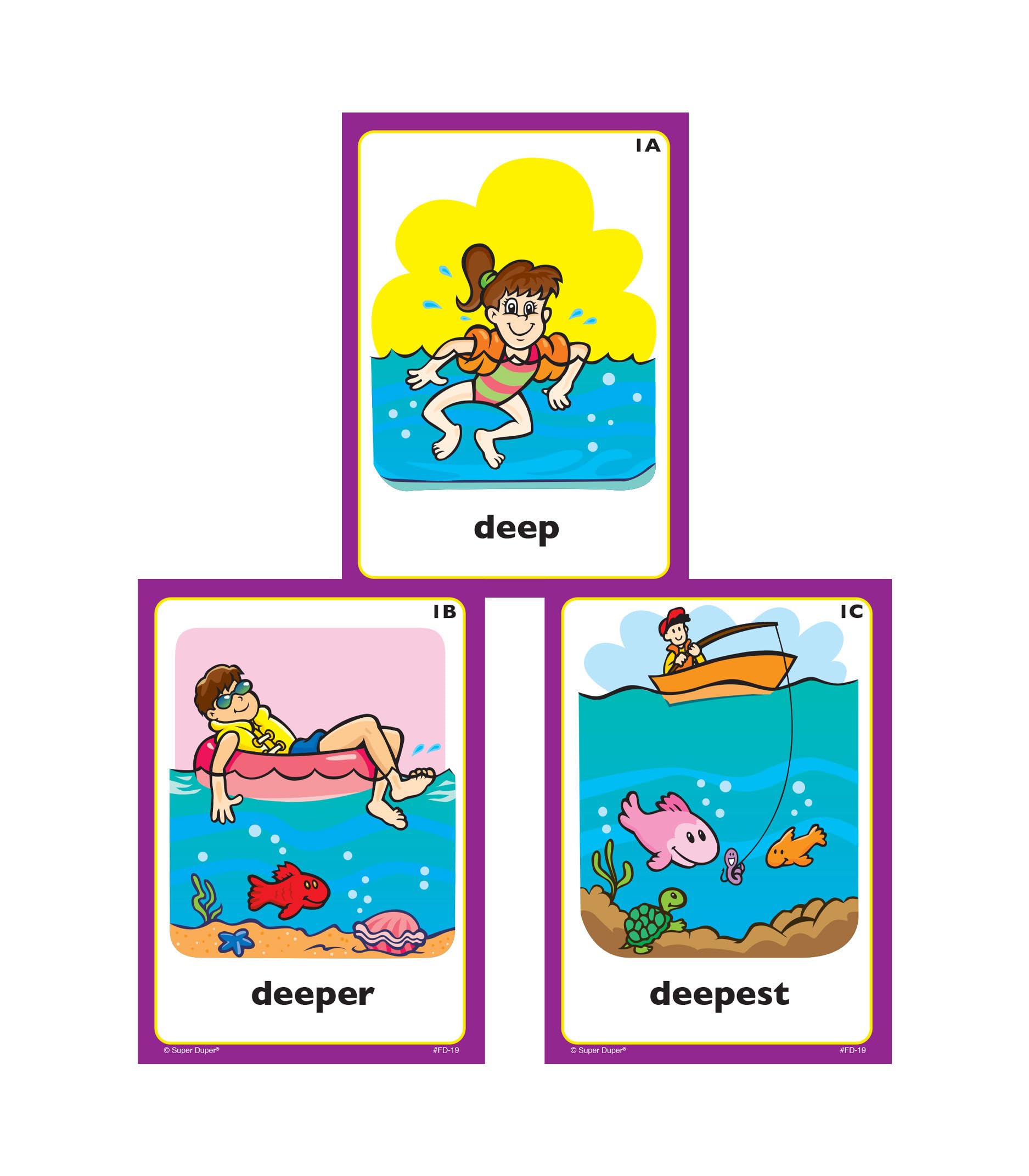Super Duper Publications | Comparatives Fun Deck Flash Cards | Educational Learning Resource for Children