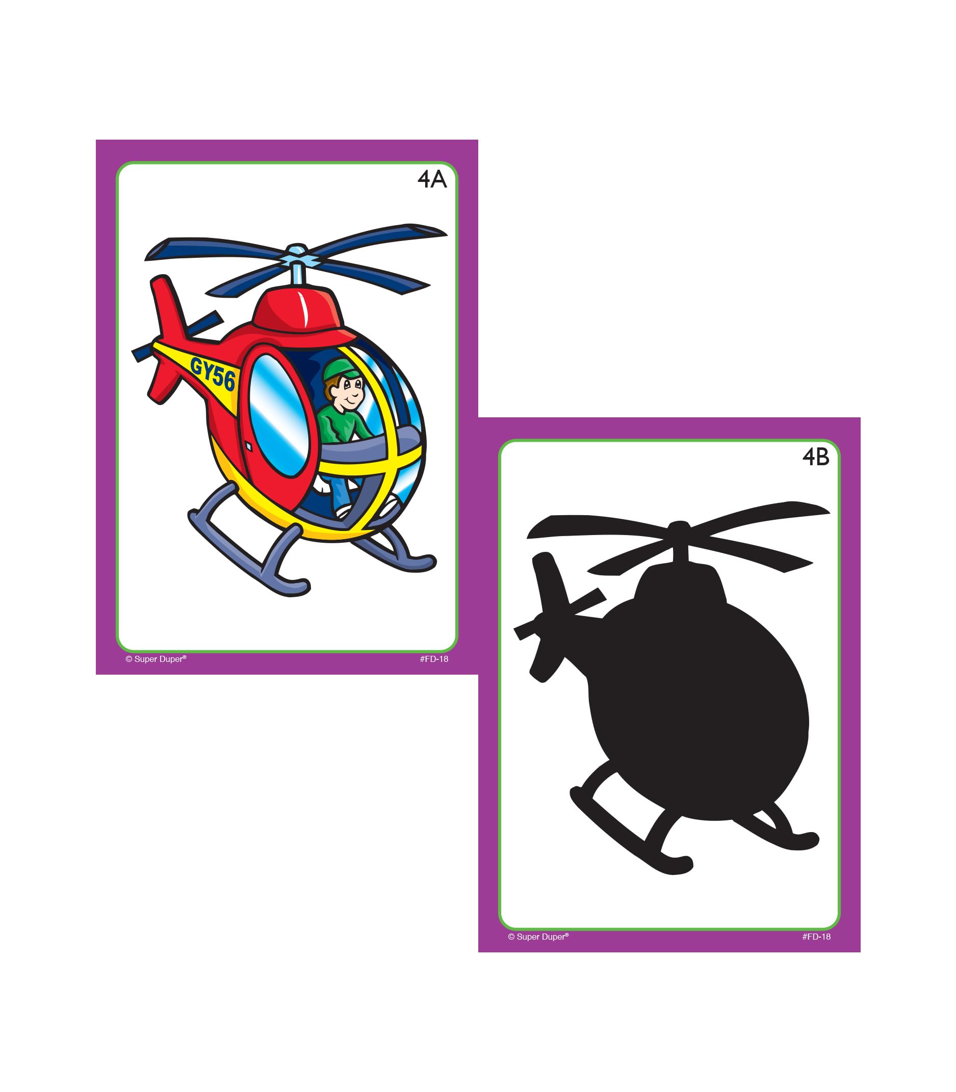 Super Duper Publications | Shadow Match-Ups Fun Deck Flash Cards | Educational Learning Resource for Children