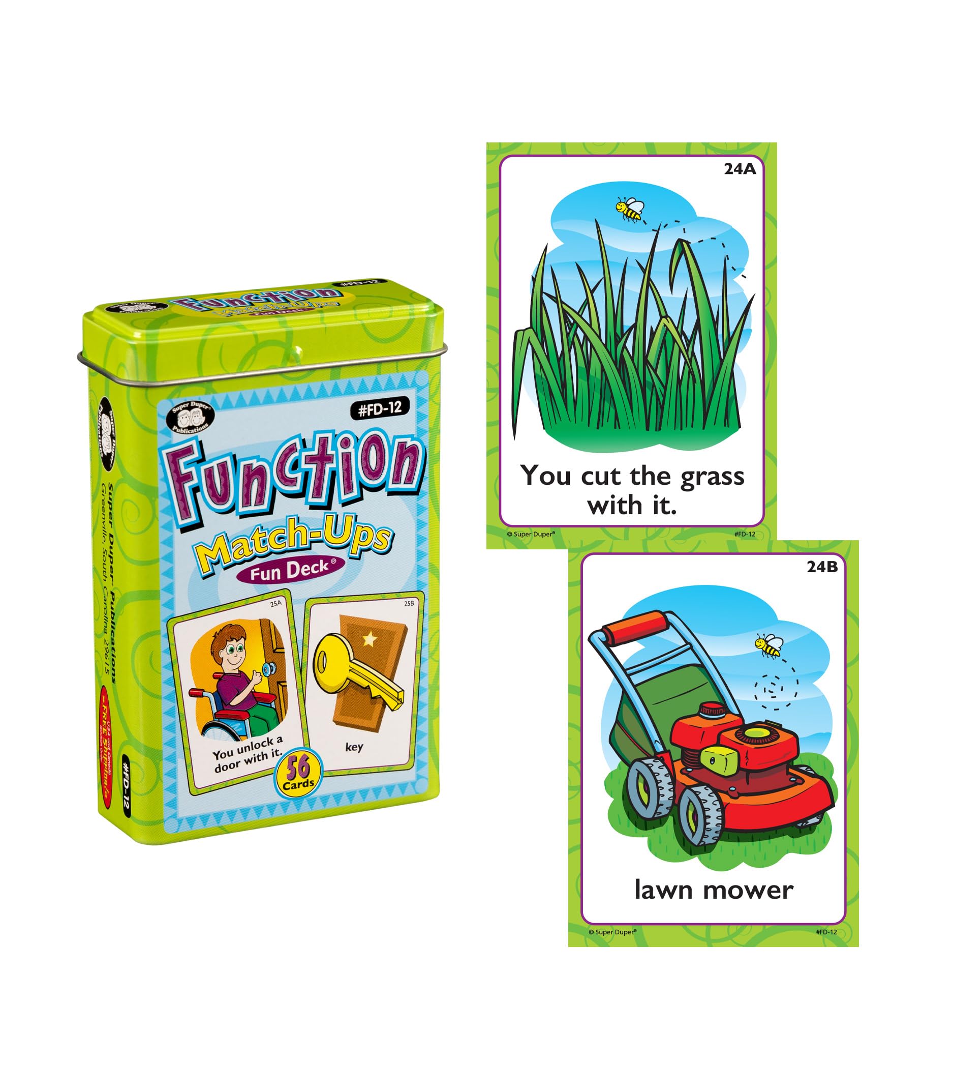 Super Duper Publications | Function Match-Ups Flash Cards | Identify and Describe Everyday Objects Fun Deck | Educational Learning Materials for Children
