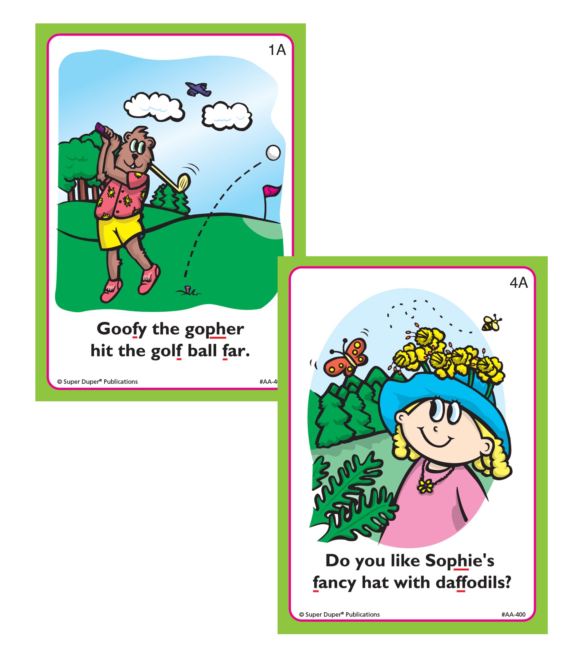Super Duper Publications | Say and Do® Action Articulation F Sounds Fun Deck | Vocabulary and Language Development Flash Cards | Educational Learning Materials for Children