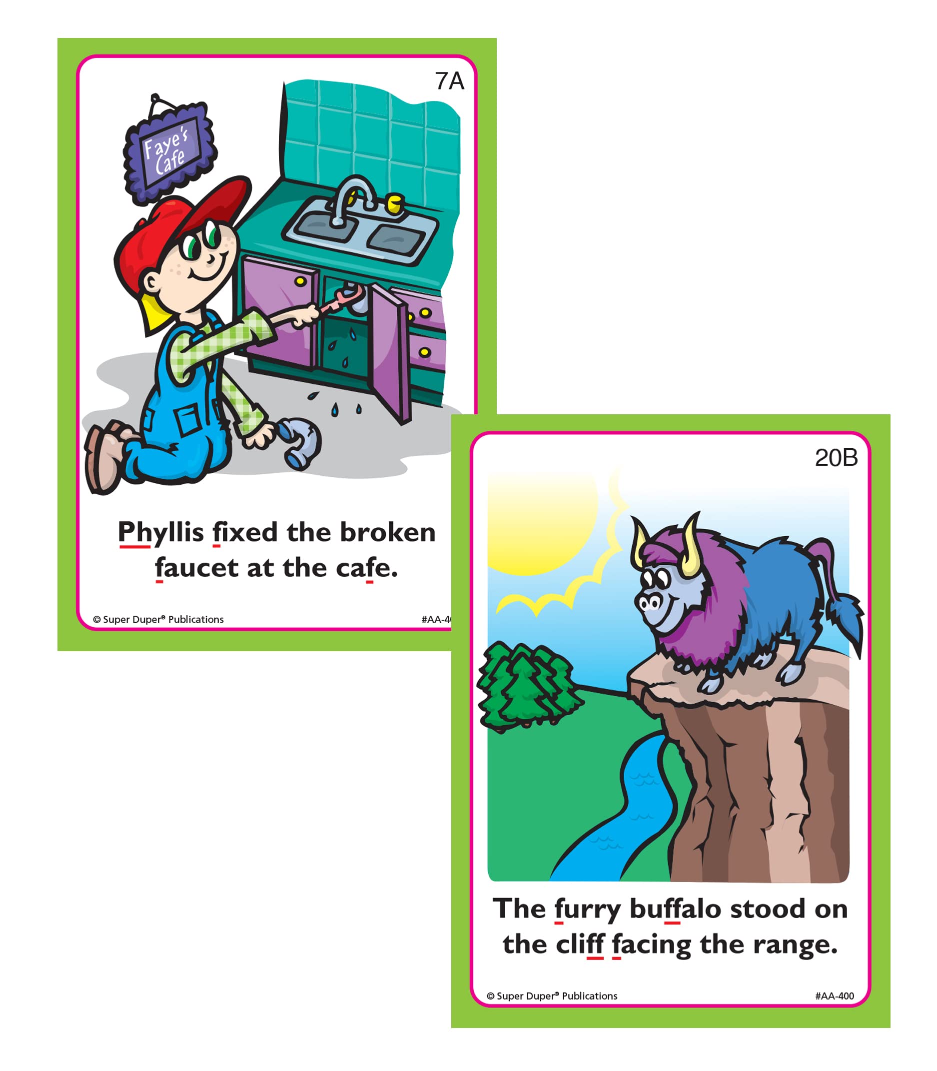 Super Duper Publications | Say and Do® Action Articulation F Sounds Fun Deck | Vocabulary and Language Development Flash Cards | Educational Learning Materials for Children