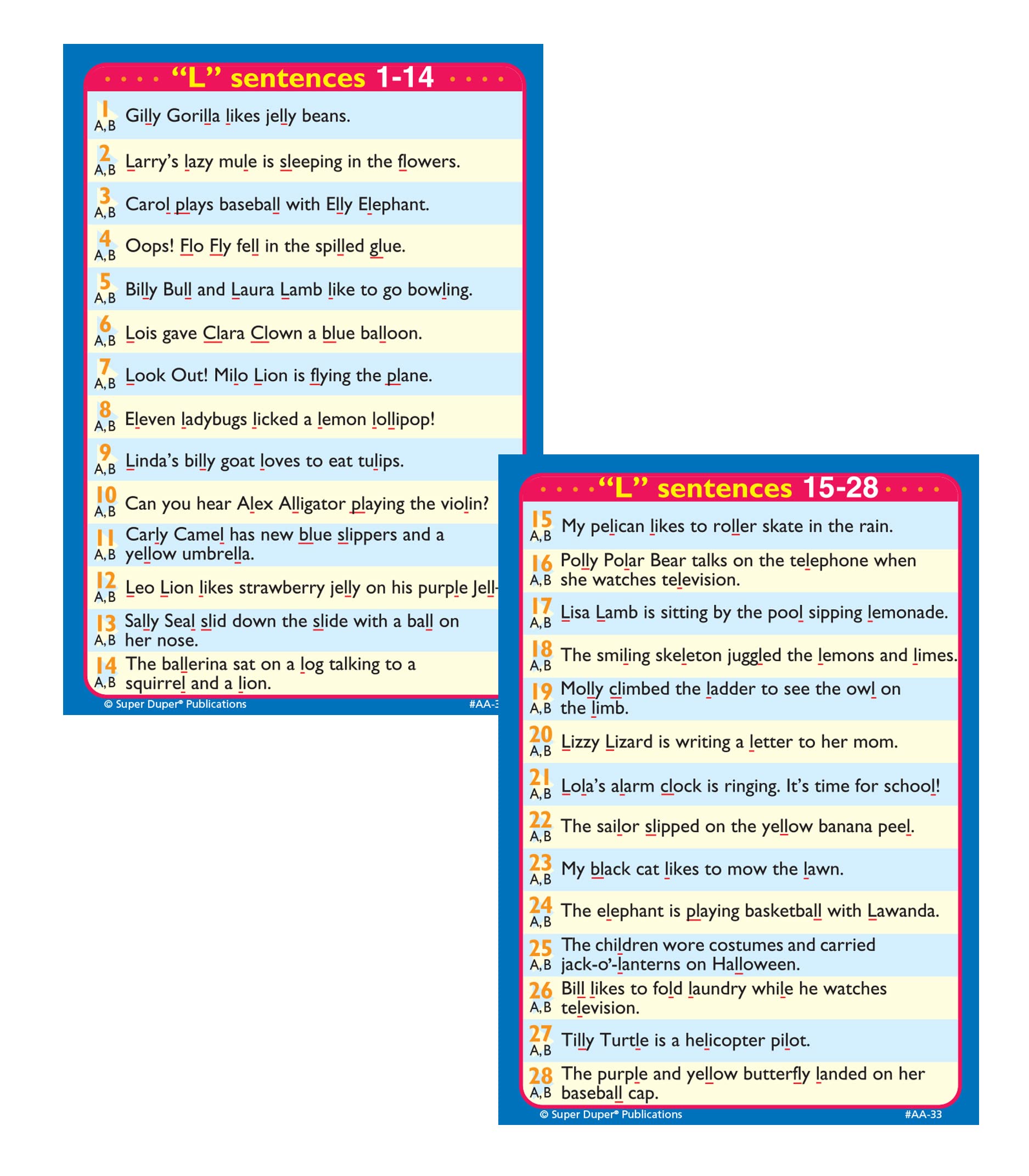 Super Duper Publications | Say and Do® Action Articulation L Sounds Fun Deck | Vocabulary and Language Development Flash Cards | Educational Learning Materials for Children