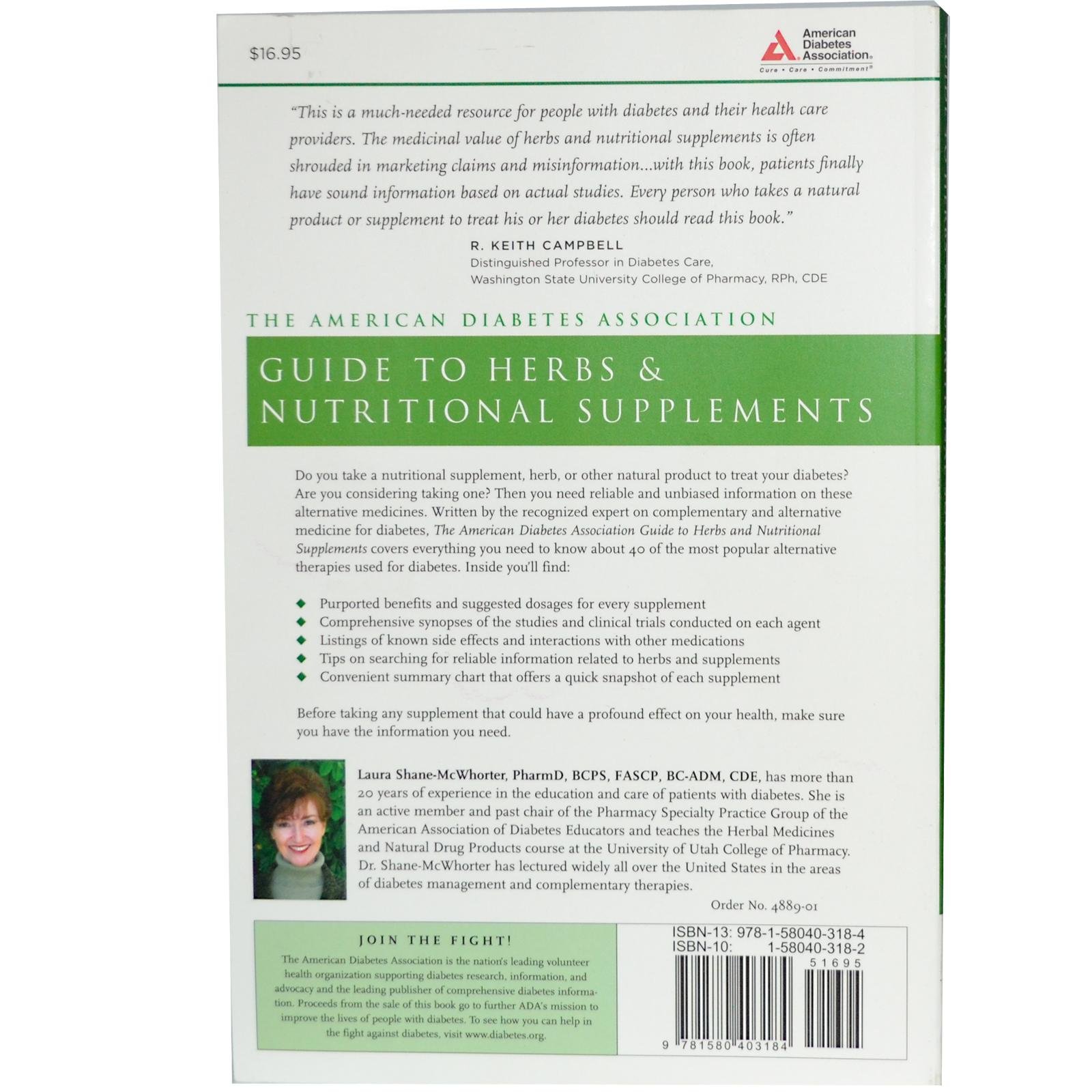 American Diabetes Association Guide to Herbs and Nutritional Supplements: What You Need to Know from Aloe to Zinc