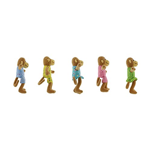MerryMakers Five Little Monkeys Finger Puppet Playset, Set of 5, Polyvinyl Chloride, 5-Inches Each
