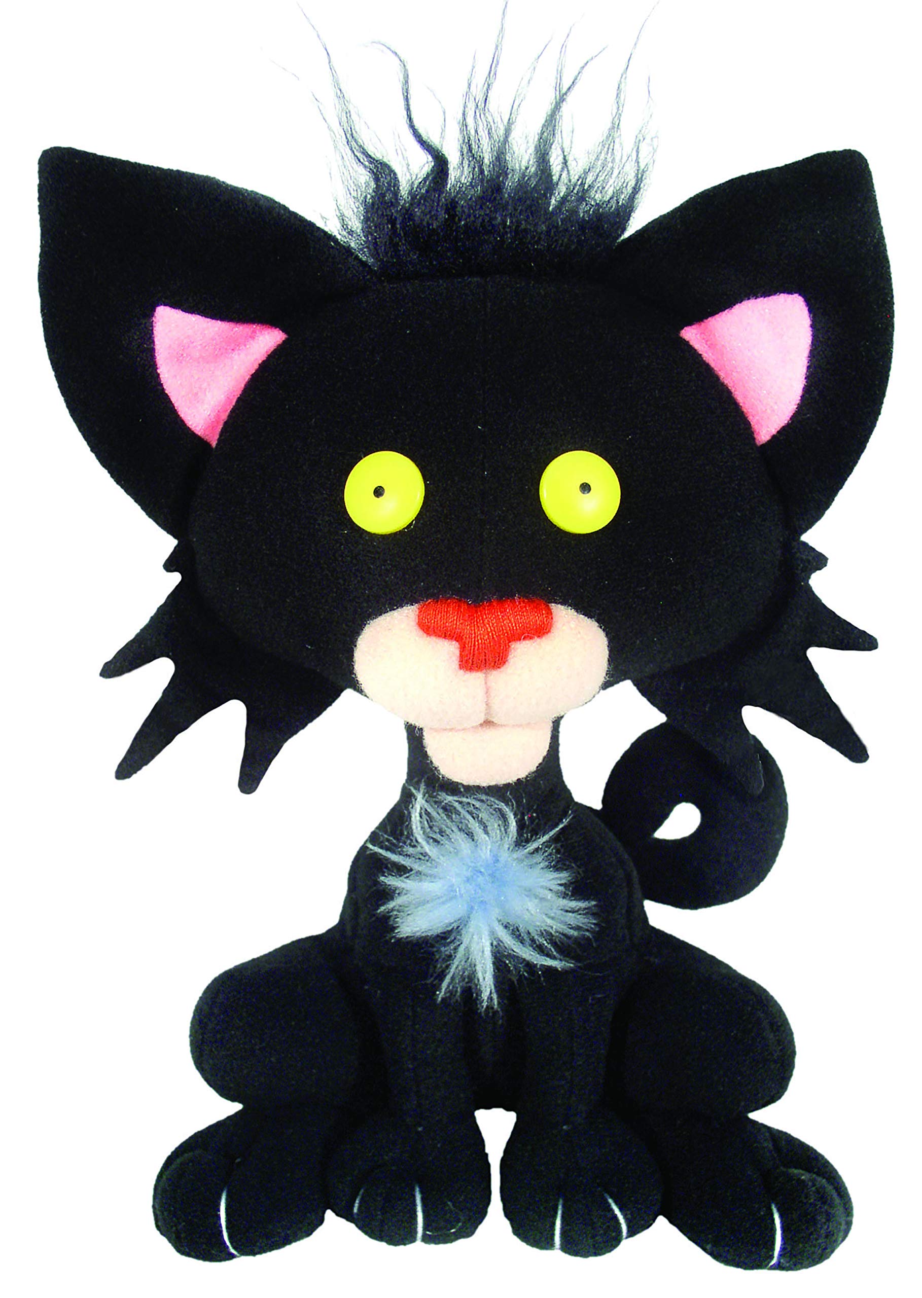 MerryMakers Bad Kitty Soft Plush Black Cat Stuffed Animal Toy, 8-Inch, from Nick Bruel's Bad Kitty book series by MerryMakers