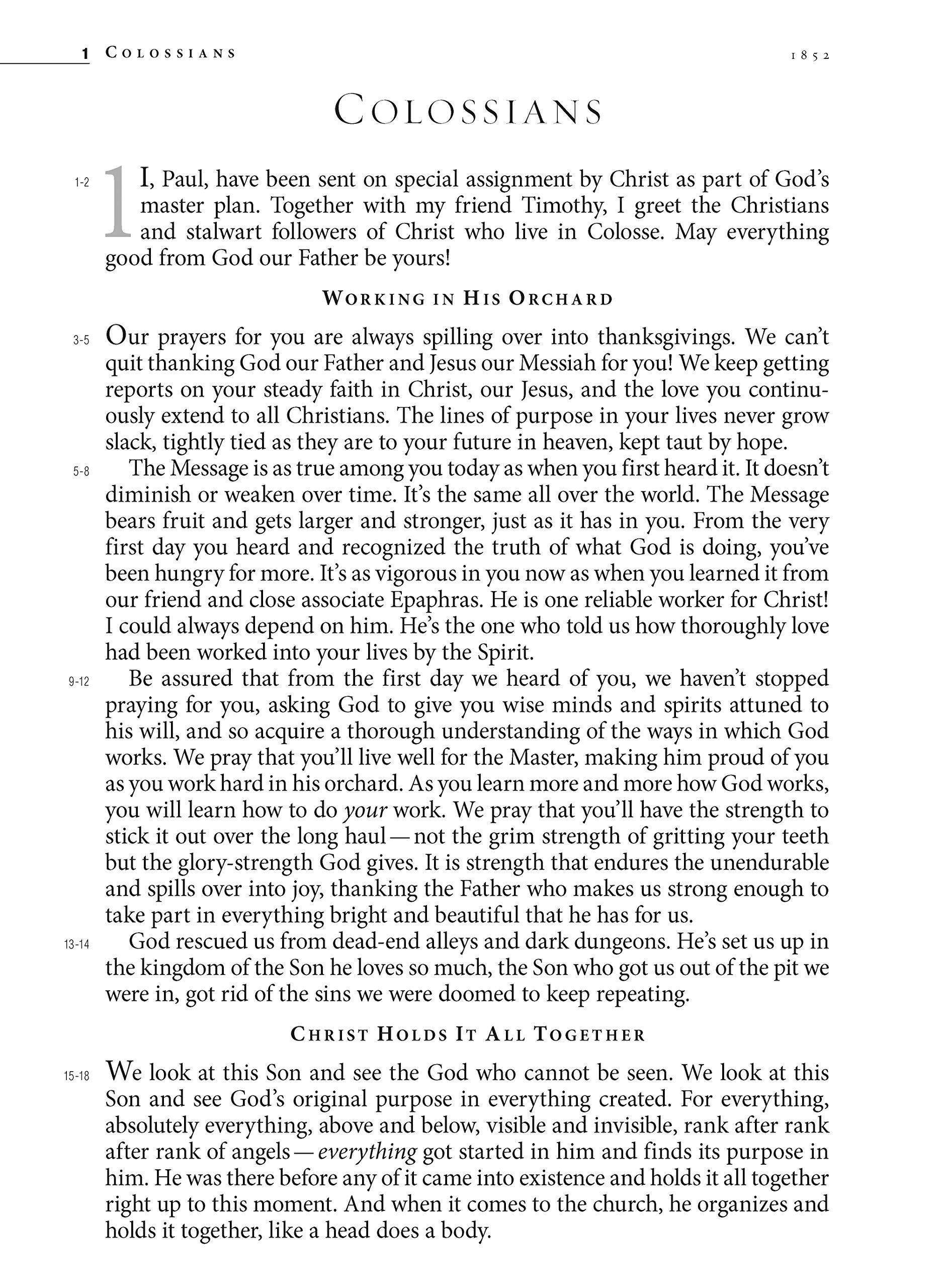 The Message Large Print (Hardcover): The Bible in Contemporary Language