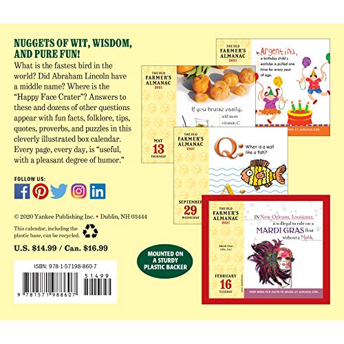 The 2021 Old Farmer's Almanac Everday Calendar