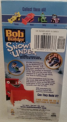 Bob the Builder (Toy and Video SET Limited Edition) Snowed Under VHS - Winter Games - With Rare Zoomer Snowmobile Vehicle