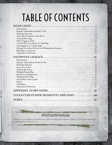 Call of Cthulhu: Dead Light & Other Dark Turns