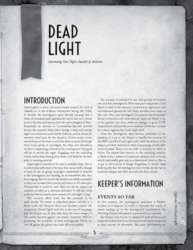 Call of Cthulhu: Dead Light & Other Dark Turns