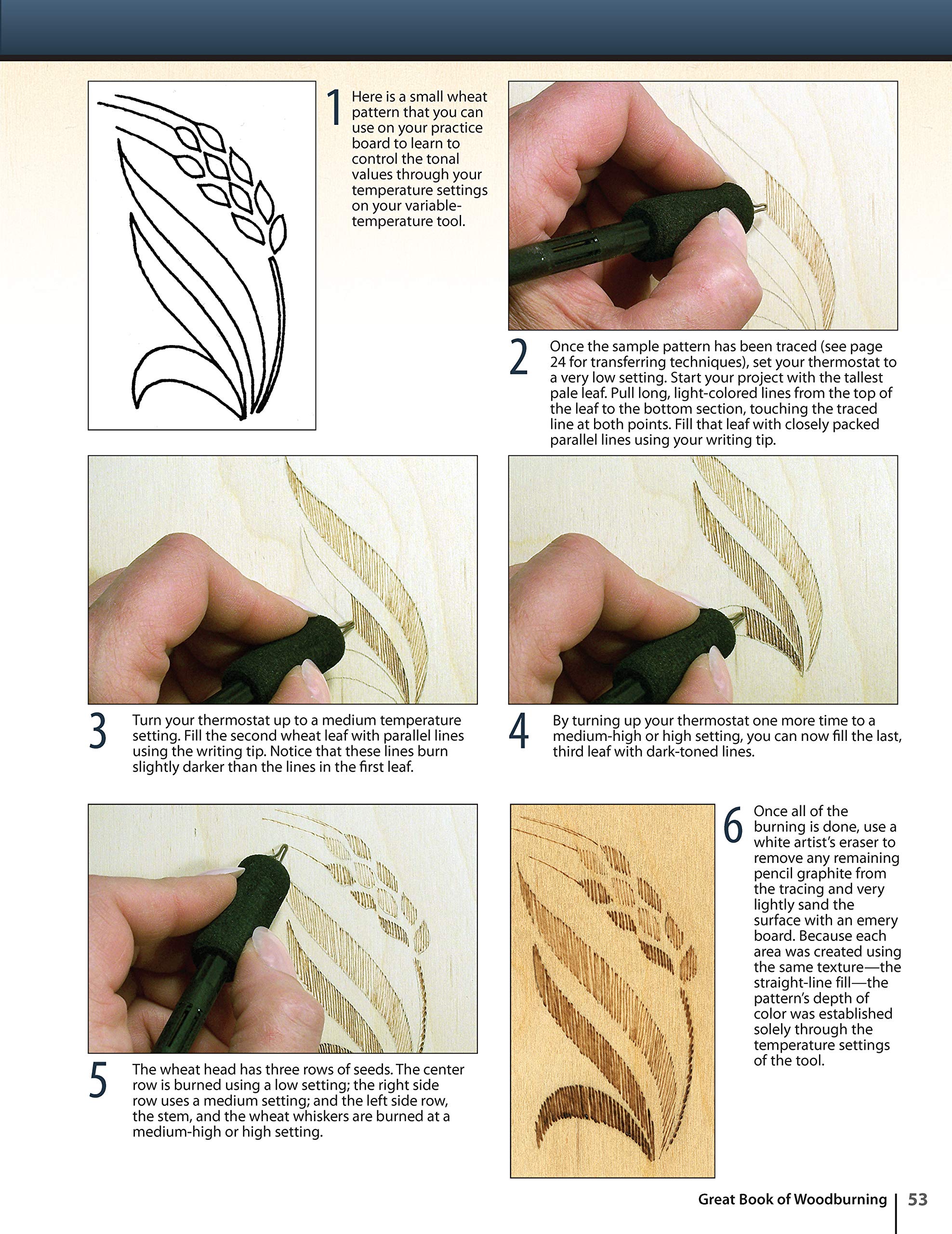 Great Book of Woodburning: Pyrography Techniques, Patterns and Projects for all Skill Levels (Fox Chapel Publishing) 30 Original, Traceable Designs and Step-by-Step Instructions from Lora S. Irish