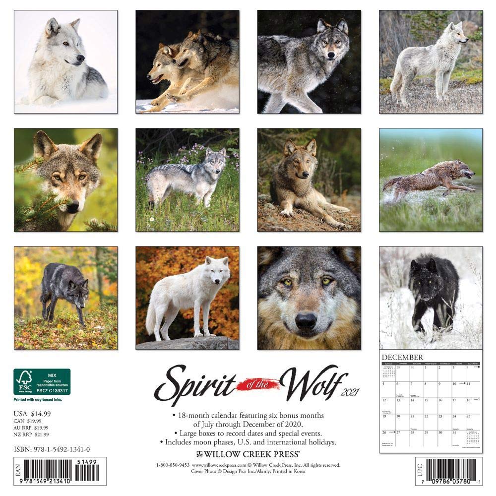 Spirit of the Wolf 2021 Wall Calendar