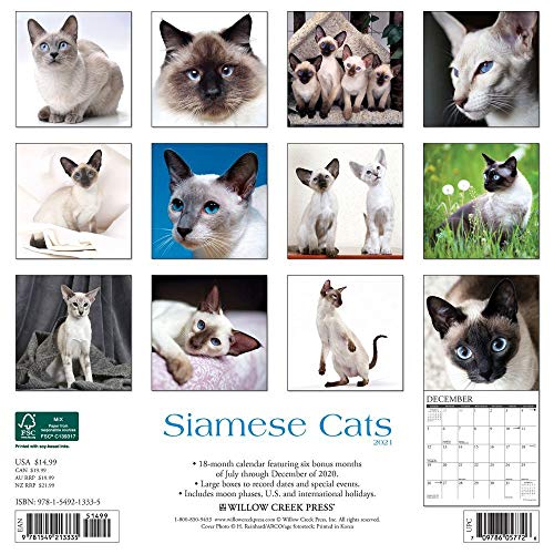 Siamese Cats 2021 Wall Calendar