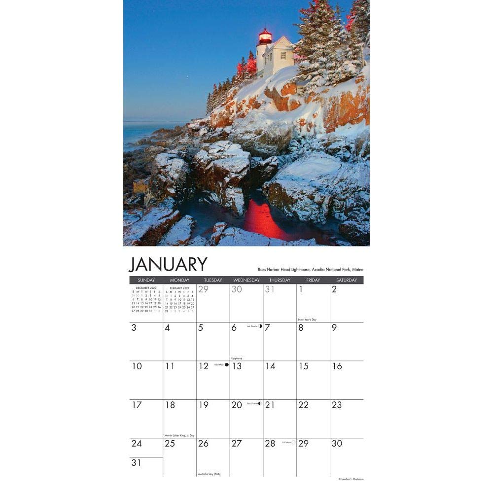 New England Lighthouses 2021 Wall Calendar