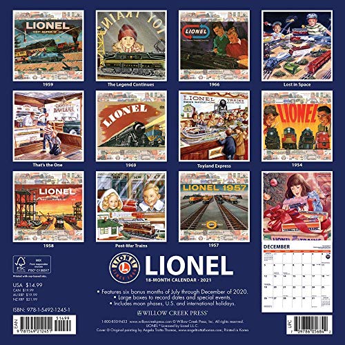 Lionel 2021 Wall Calendar