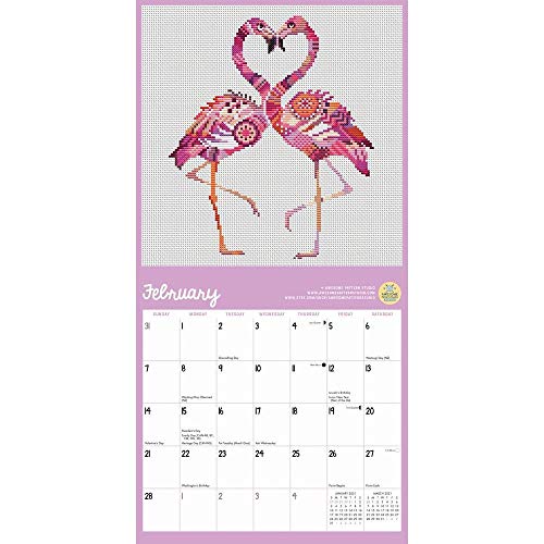 Cross Stitching 2021 Wall Calendar
