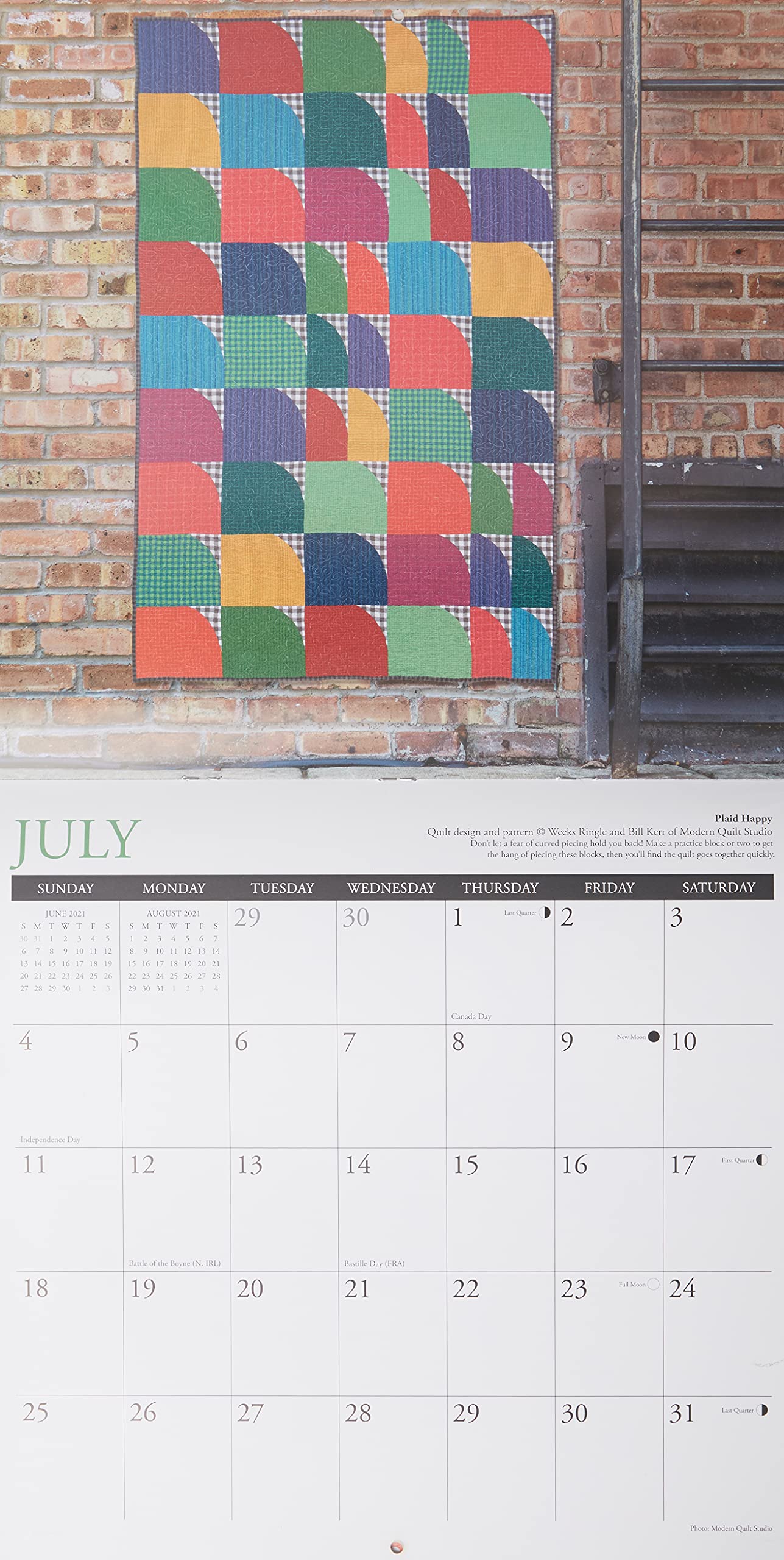 Art of the Quilt 2021 Wall Calendar