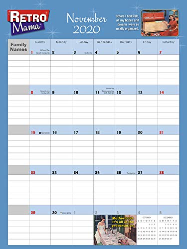 2021 Retro Mama 17-Month Wall Calendar/Planner