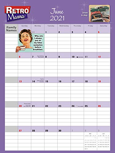 2021 Retro Mama 17-Month Wall Calendar/Planner