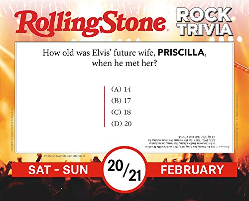 2021 Rolling Stone Rock Trivia Boxed Daily Calendar