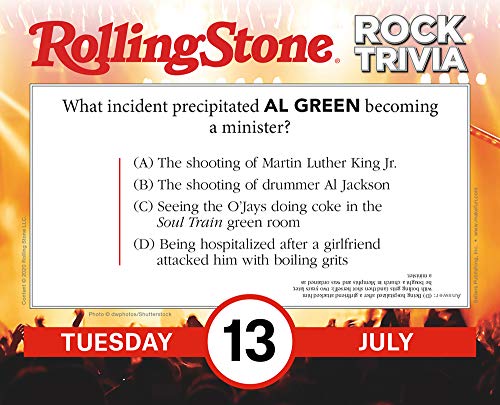 2021 Rolling Stone Rock Trivia Boxed Daily Calendar