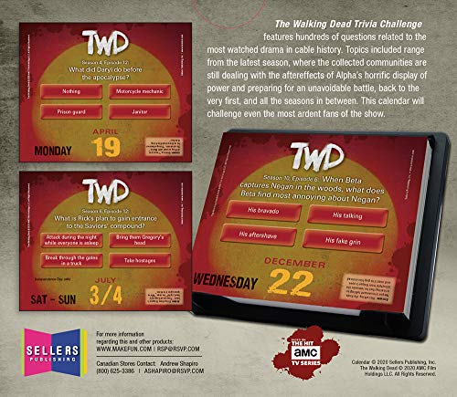 2021 AMC The Walking Dead® Daily Trivia Challenge Boxed Daily Calendar