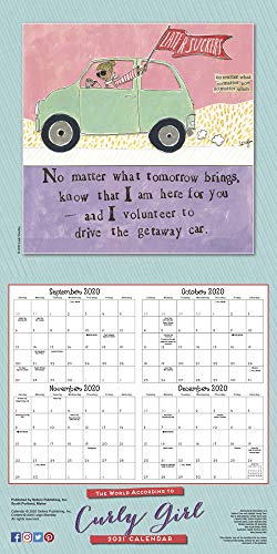 2021 The World According to Curly Girl 16-Month Wall Calendar