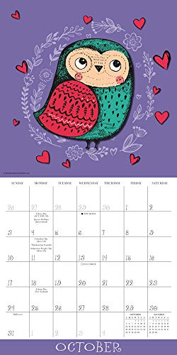 2021 Simply Owls 16-Month Wall Calendar