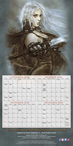 2021 The Fantasy Art of Royo 16-Month Wall Calendar