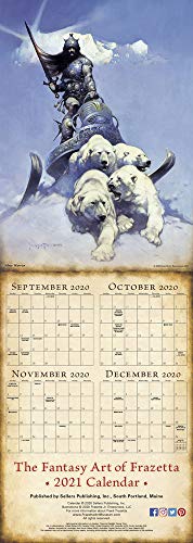 2021 The Fantasy Art of Frazetta 16-Month Wall Calendar