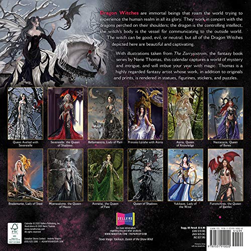 2021 Dragon Witches The Art of Nene Thomas 16-Month Wall Calendar