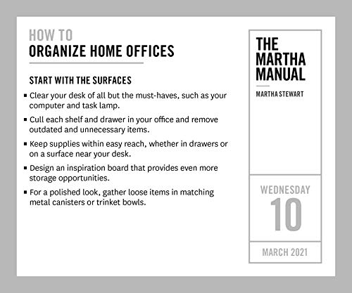 The Martha Manual 2021 Day-to-Day Calendar