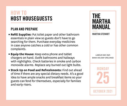 The Martha Manual 2021 Day-to-Day Calendar
