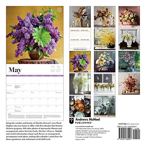 Martha's Flowers 2021 Wall Calendar