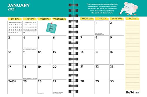 How to Skimm Your Life 17-Month 2020-2021 Monthly/Weekly Planning Calendar